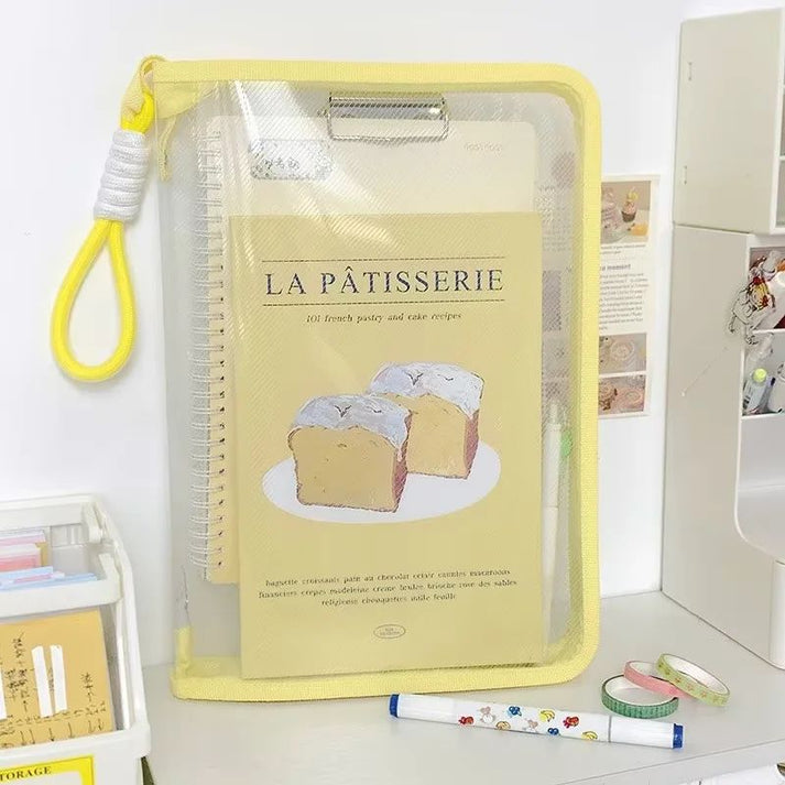 Pastel A4 Transparent File Folder | Available in 4 colors – Supple Room