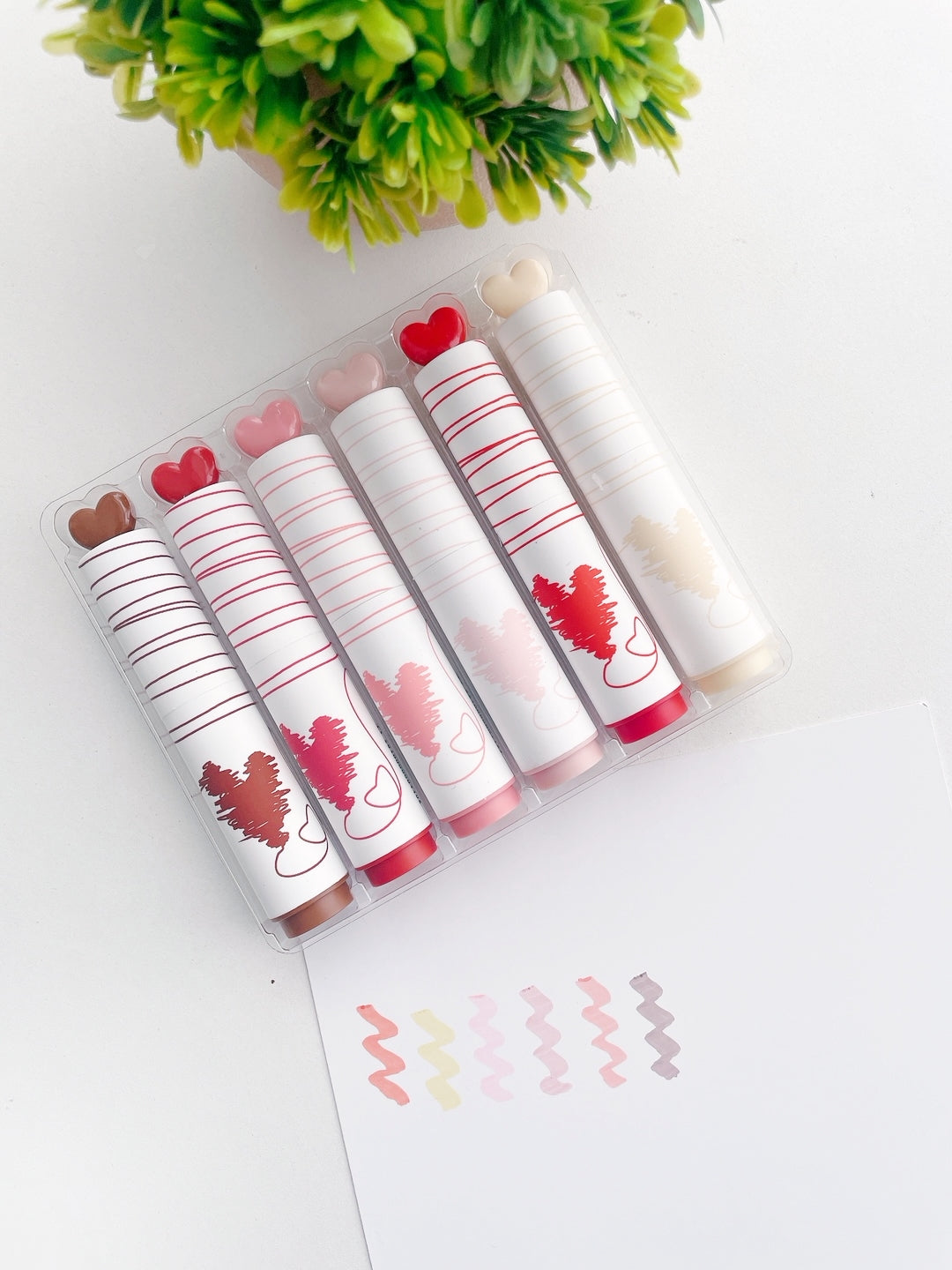 Heart Beam Highlighters – Set of 6 Colors – Supple Room